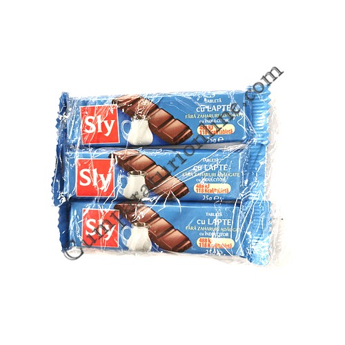Tableta de ciocolata fara zahar cu lapte Sly 25gr. - din categoria ...