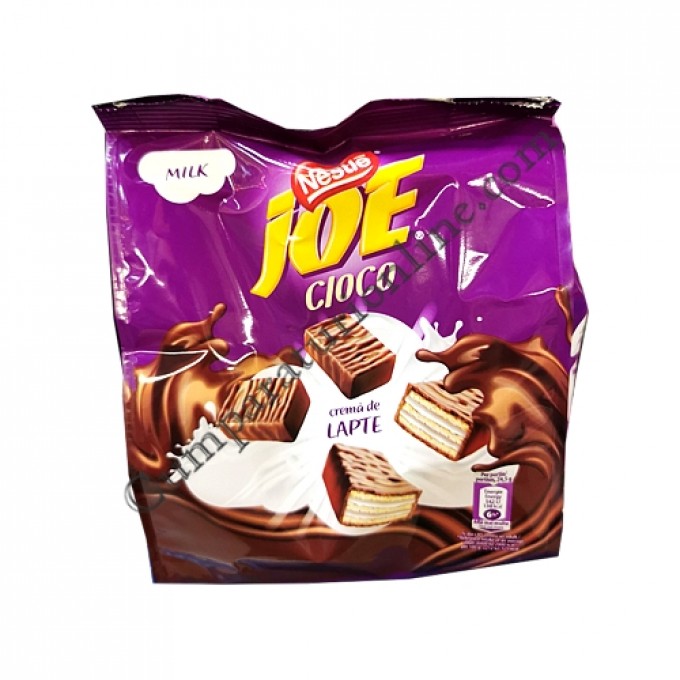 Napolitane glazurate in ciocolata cu crema de lapte Joe Cioco 160 gr ...