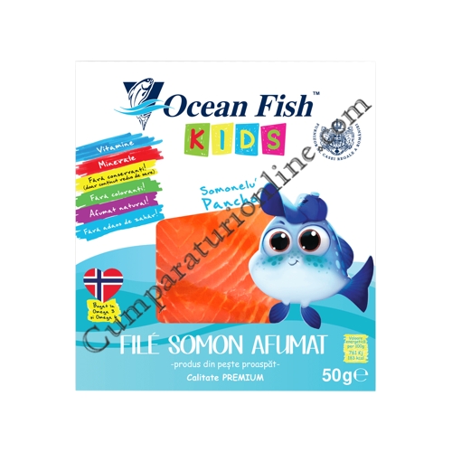 Somon afumat file Ocean Fish Kids 50 gr. - din categoria Produse din ...