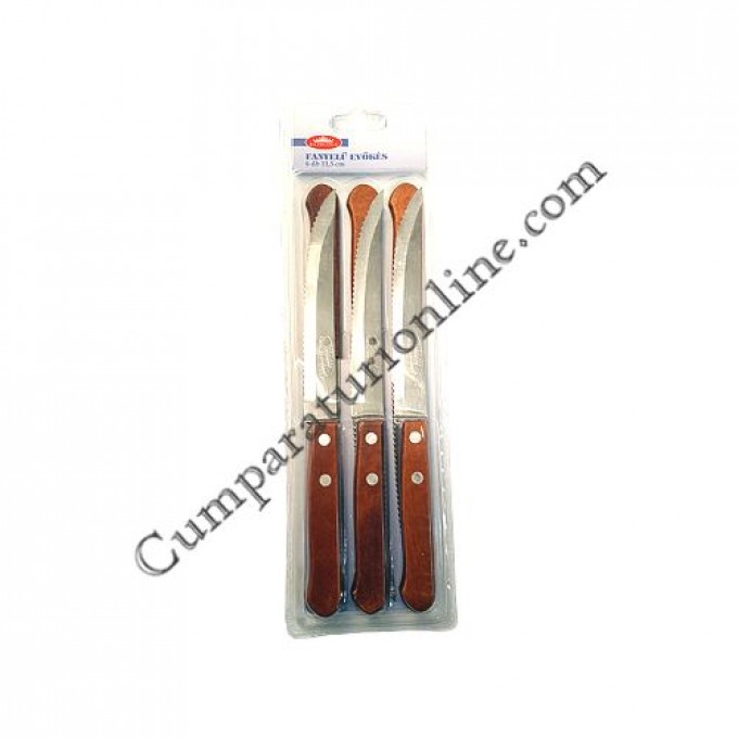 Cutit friptura inox maner lemn 11,5 cm. Korona - din categoria ...